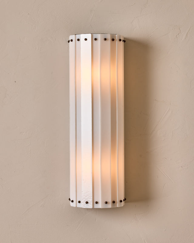 ADELE MILK GLASS FLUSH SCONCE – Robert True Ogden Lighting