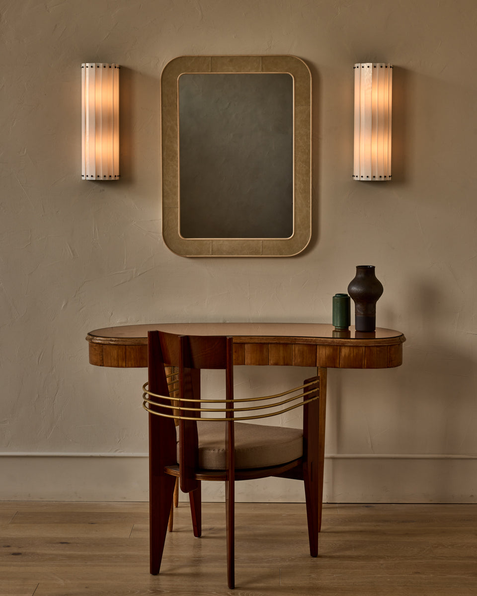 ADELE MILK GLASS FLUSH SCONCE – Robert True Ogden Lighting