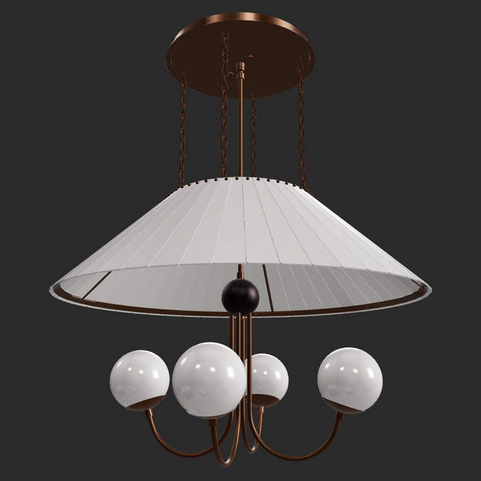 ADELE MILK GLASS CHANDELIER – Robert True Ogden Lighting
